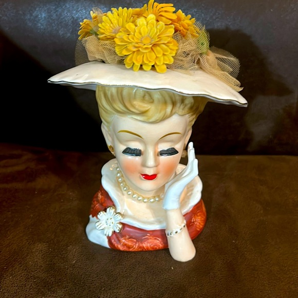 napco | Accents | Napco Mid Century 95s Lady Head Vase | Poshmark